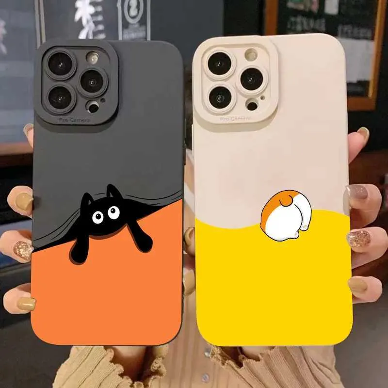 Cat Cases for iPhone SE & More - Premium Silicone Phone Case with Cute ...