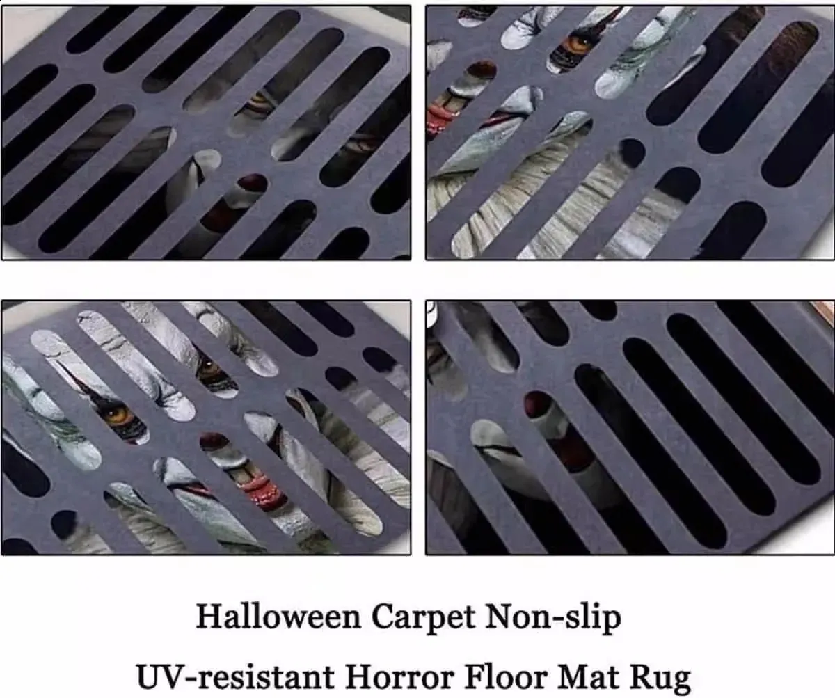 Halloween Clown Door Mat: Anti-Slip Horror Floor Mat, Fun & Simple Care ...