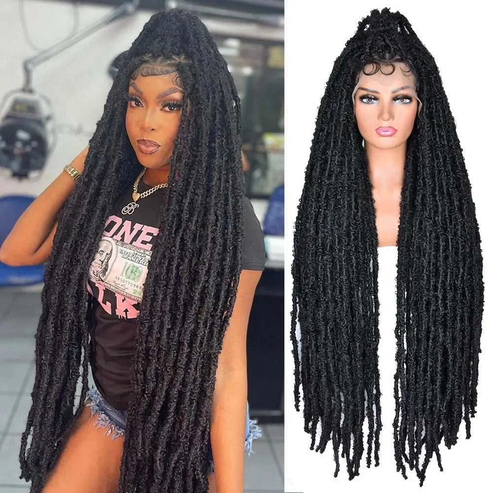 Full Lace Synthetic Butterfly Locs Crochet Dreads Hair With Baby Dreads ...