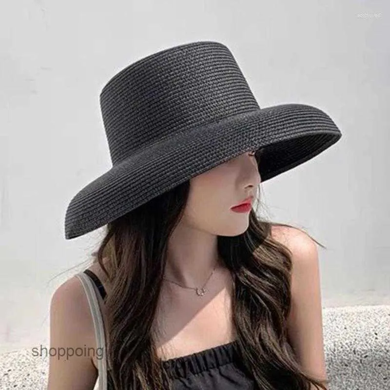 Vintage Hepburn Style Wide Brim Primark Straw Hat 2022 For Girls Solid ...