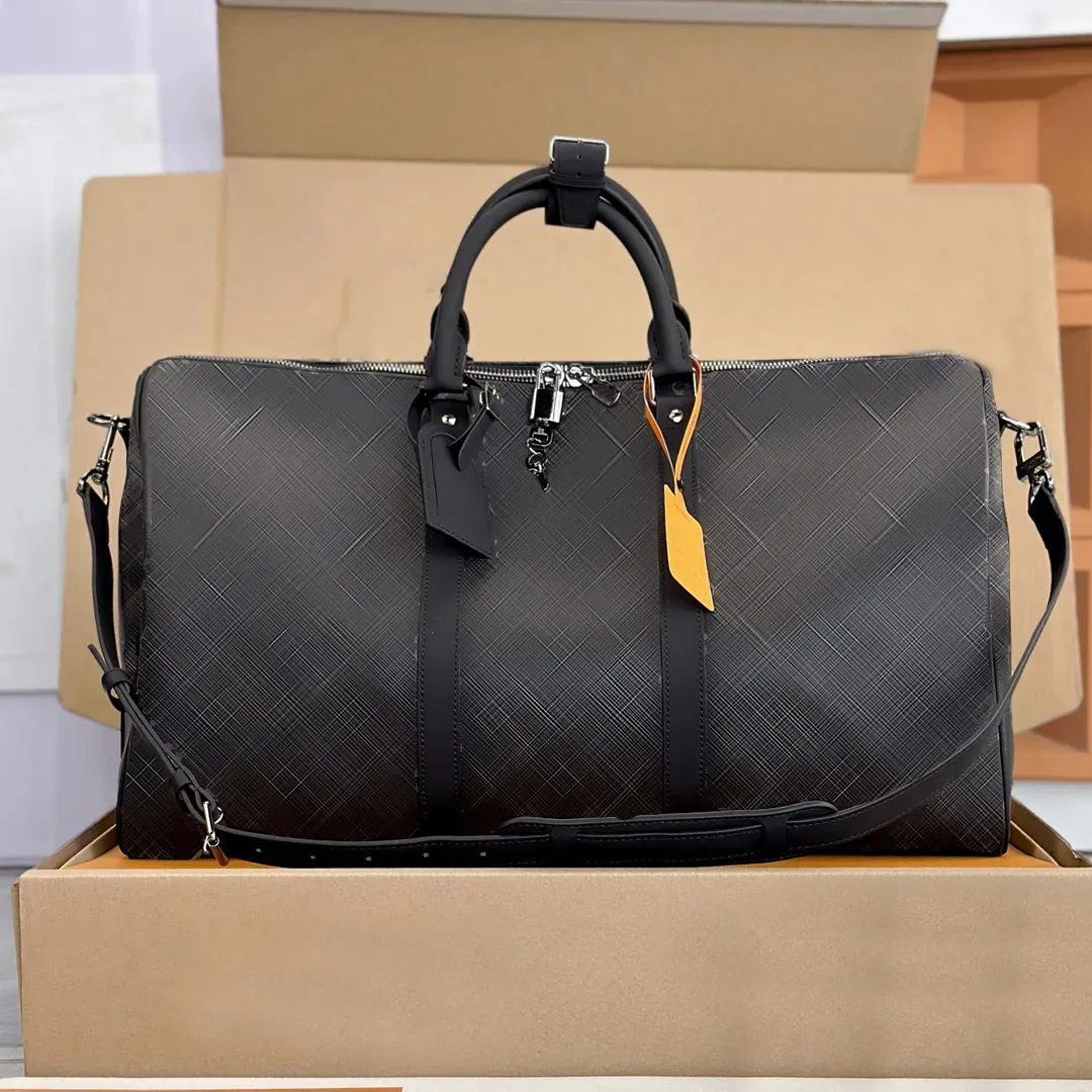 Designer Duffle Bag Leather Large Capacity Travel Luggage Tote For Men ...