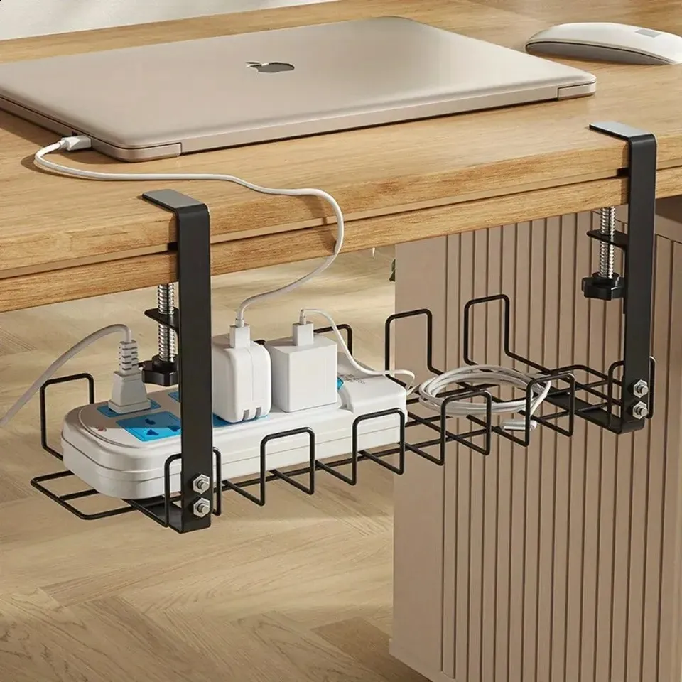 Under Desk Cable Tray: Premium Metal Wire Manager for Home Office ...