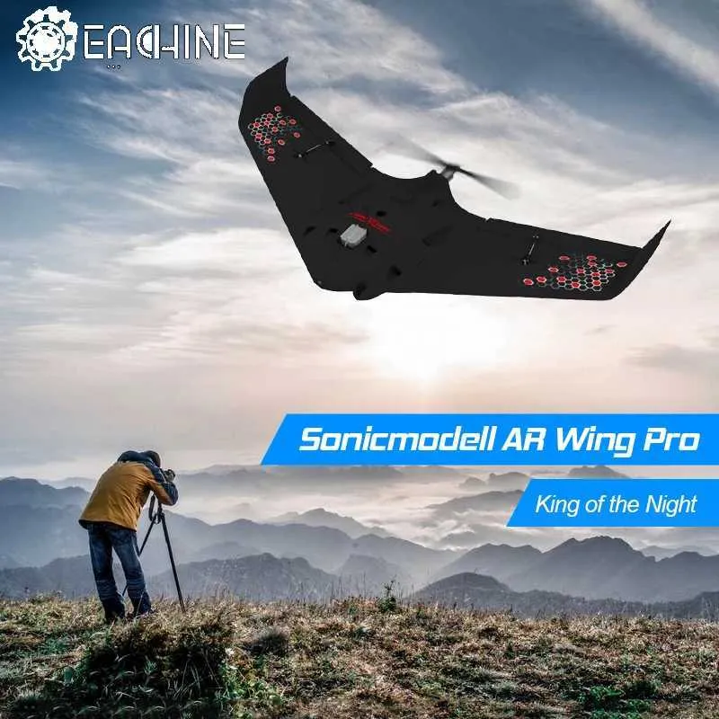Electric Sonicmodell AR Wing Pro RC Airplane Black Bird Drone 1000mm ...
