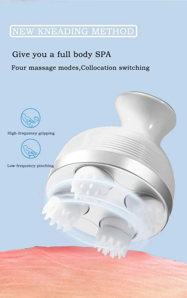 Electric Wireless Scalp Massager Battery Powered for Body Use BR-8851 ...