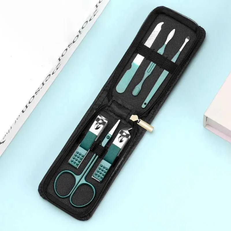 Premium 6-Piece Travel Nail Clipper Set: Portable Manicure Pedicure Kit ...