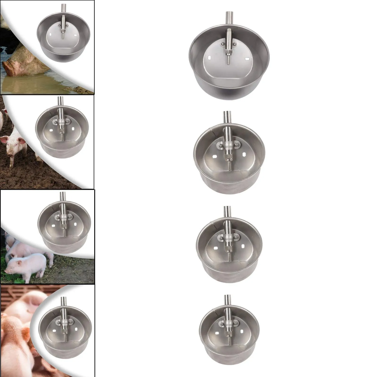 Automatic Chicken Waterer Stainless Steel Automatic Waterer Bowl With ...