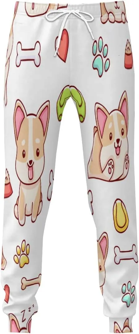 Mens Cute Dog Bone 3D Printed Mens Graphic Sweatpants With Pockets ...