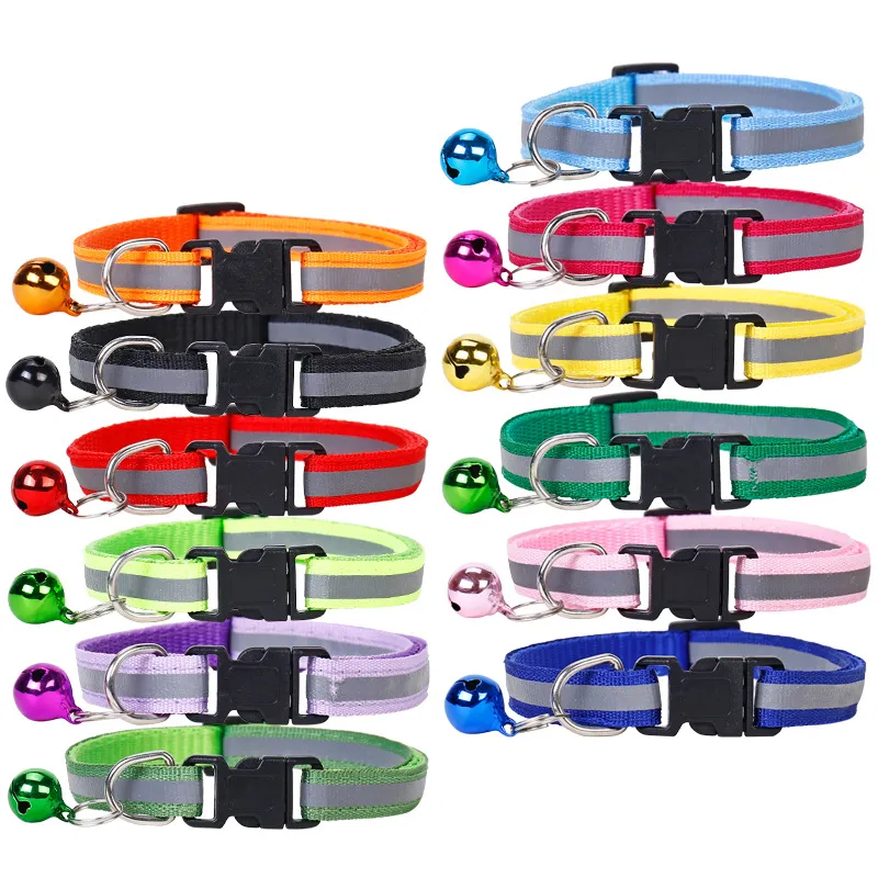 Personalized Reflective Cat Collar with Safety Buckle - Nylon ...