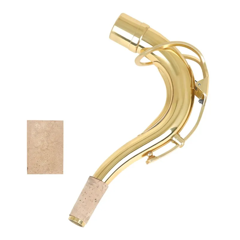 Golden Brass Melody saxophone instrument with Curved Neck, Flat B-Neck ...