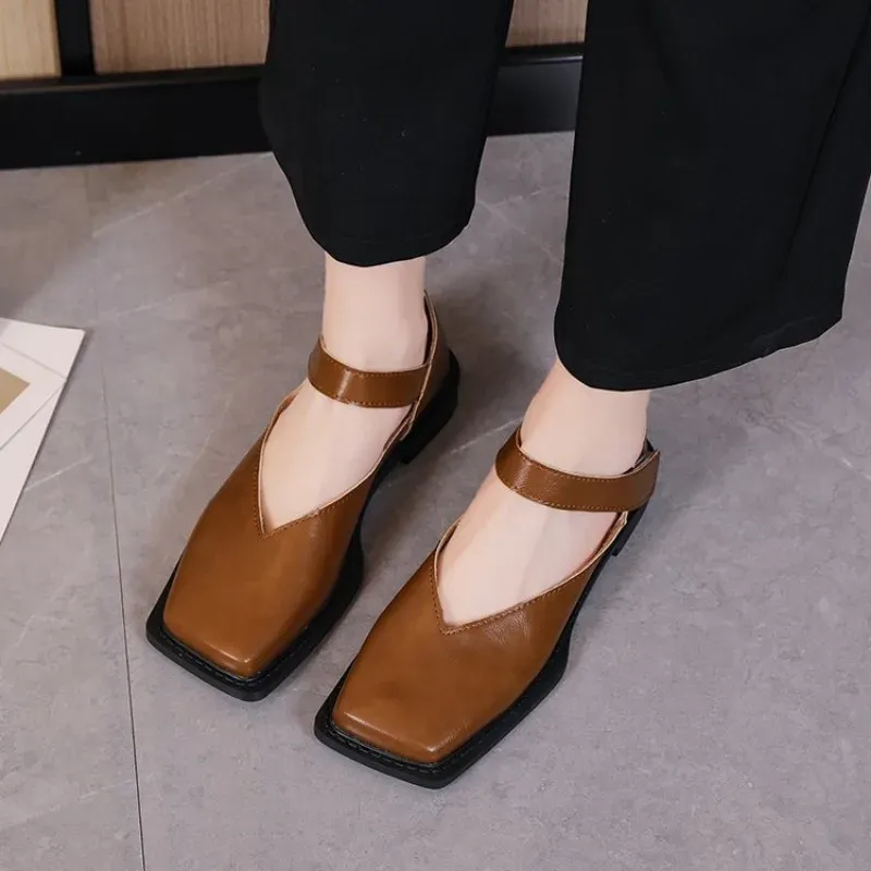 Bulk Designer Ballerina Flats: Women's Low Heel Square Toe Casual ...
