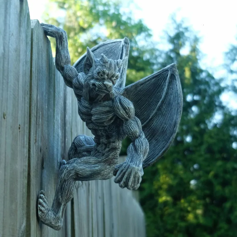 Resin Gargoyle Ghost Statue Wall Decor - Retro Home Decor Sculpture ...