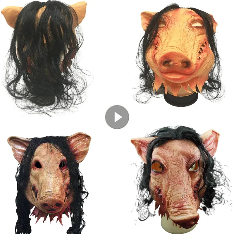 Scary Pig Head Mask For Halloween Cosplay Adult Costume From Pong09, $8 ...