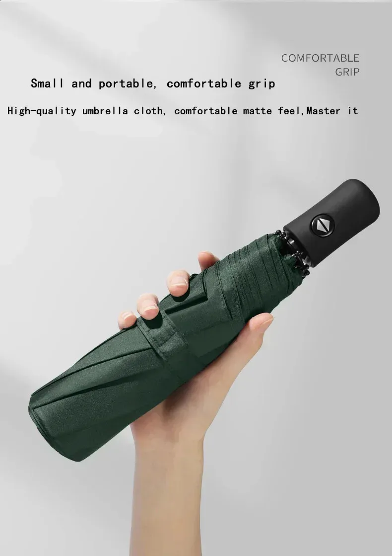 Windproof Travel Umbrella with 8 Ribs - Automatic Open & Close ...