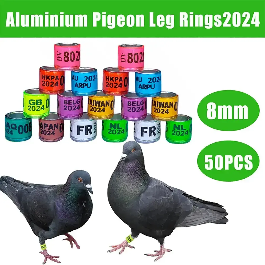 2024 Pigeon foot finger ring silver Set - Durable Aluminum Plastic Bird ...