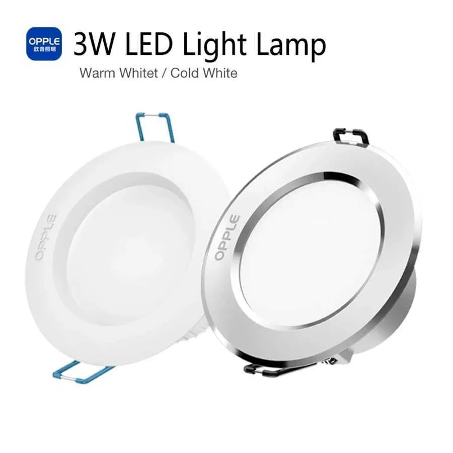 3W Slimline Led Fluro Lights Light With Circular Embedded Warm/Cold ...