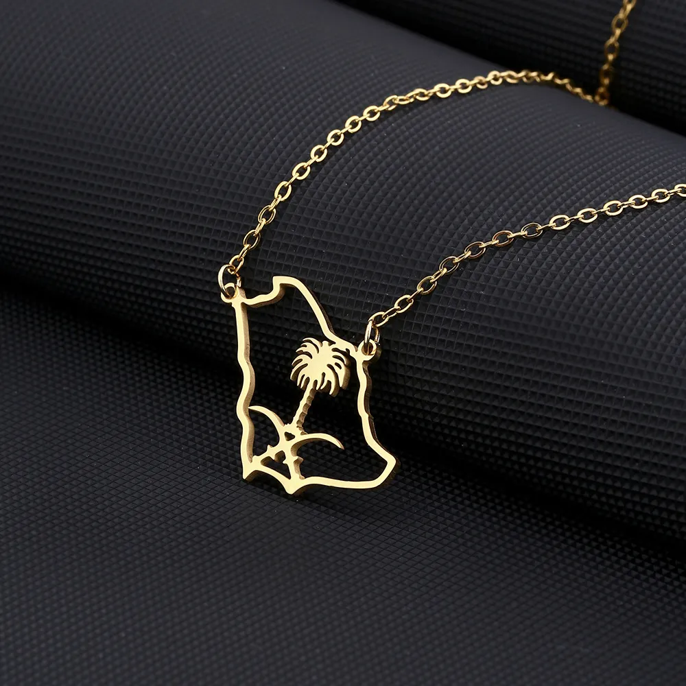National Emblem Wolf Pendant Necklace Saudi Arabia La Map Design For ...