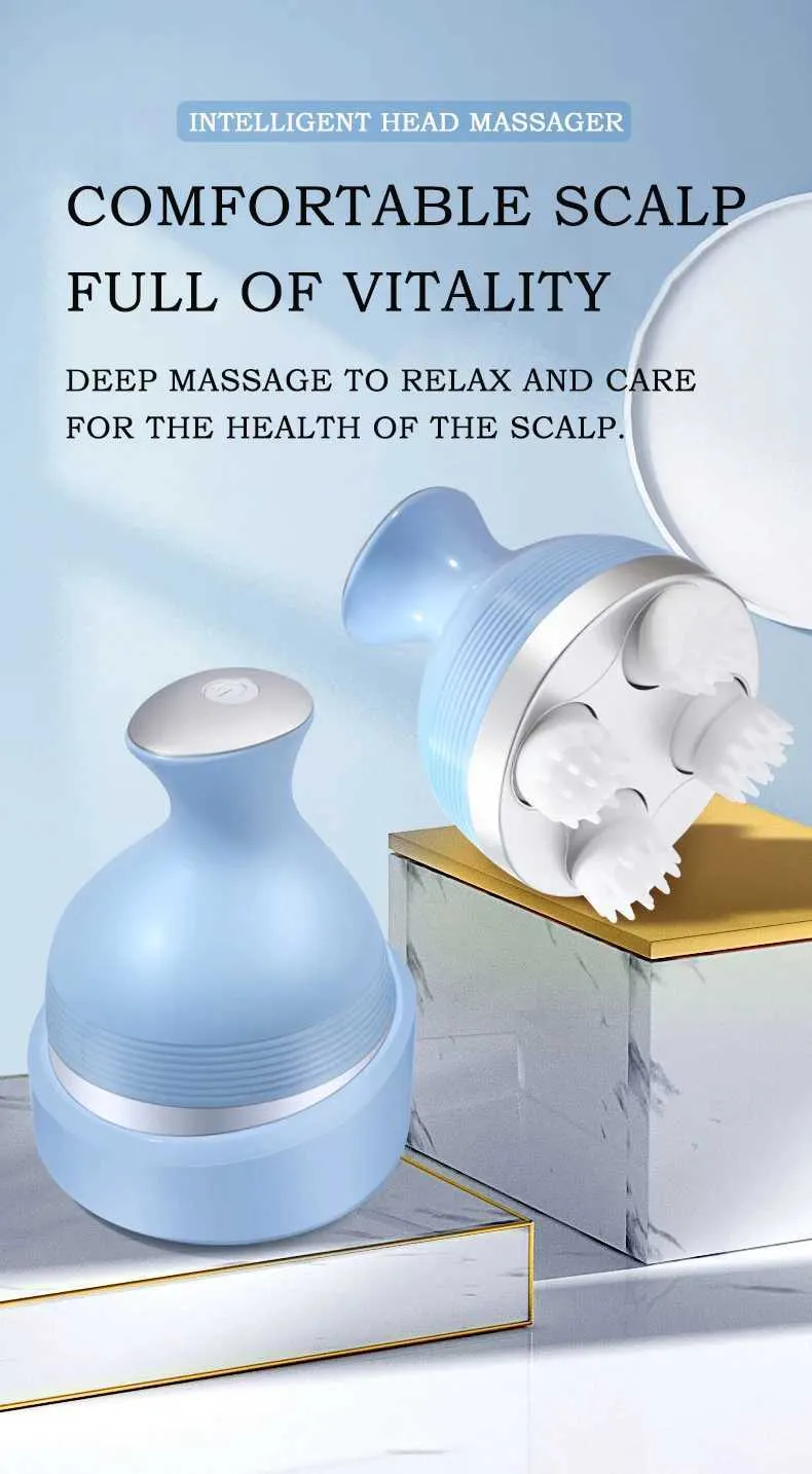 Electric Wireless Scalp Massager Battery Powered for Body Use BR-8851 ...