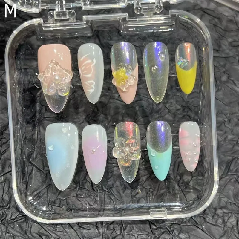 Premium Quality 3D Press On Nails: Styles of Fake Nails, Almond Shape ...