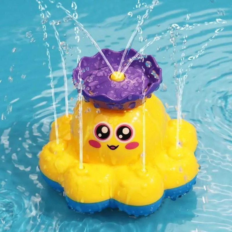 Rotating Octopus Water Toy - Electric Spray Bath Fountain for Baby ...