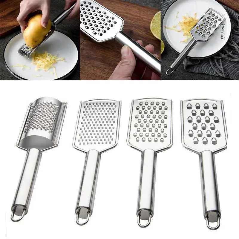 Stainless Steel Handheld Cheese Grater with Ceramic Blade for Multi ...
