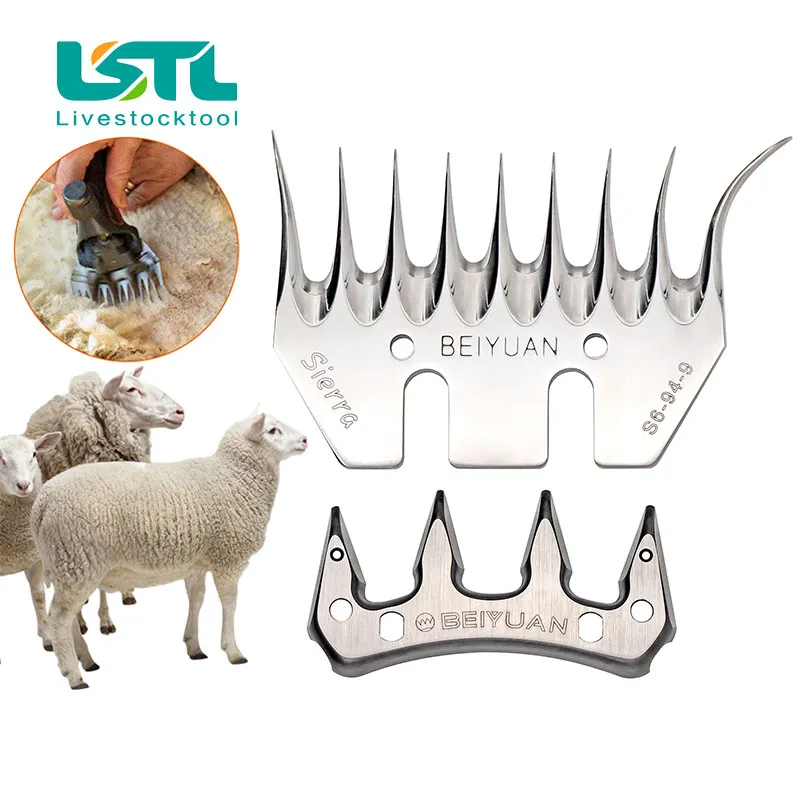 Blades & Combs - 9-Tooth Straight Replacement Blades For Goat Clippers ...