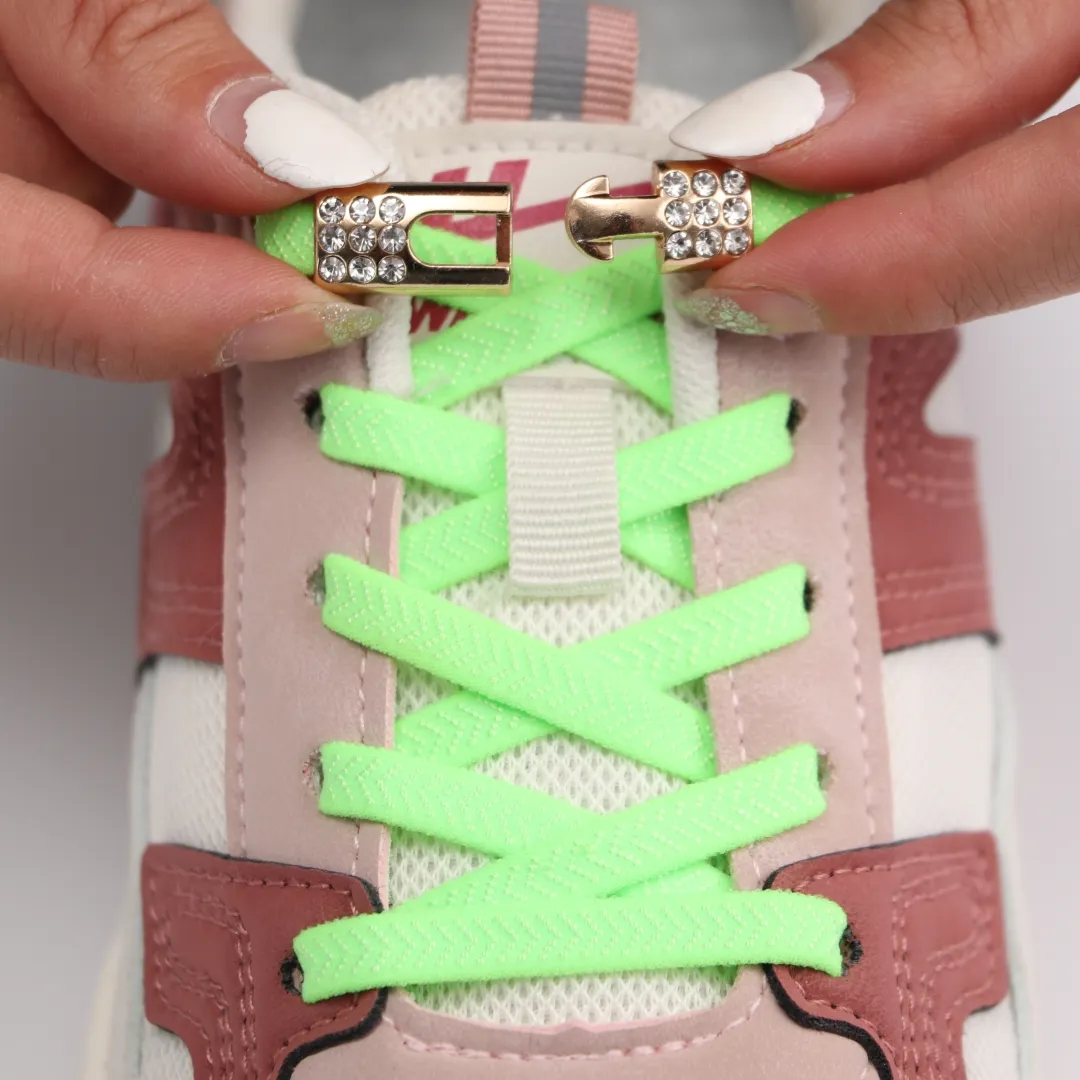 DHgate.com:No Tie Shoelaces - Elastic Laces for Sneakers, Diamond Cross ...