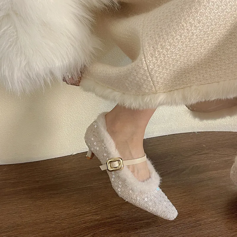 Wholesale Casual Pumps: Women's Fine Cashmere High Heel Dress Shoes For ...