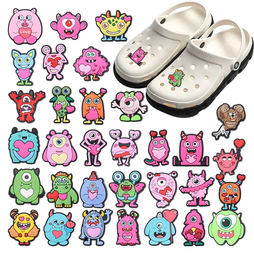 Cartoon Monster Shoe Charms - Little Eye Decorations for Clogs, Sandals ...
