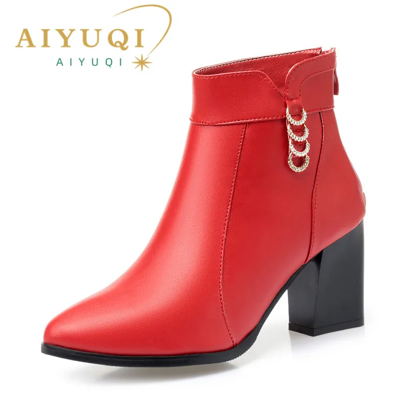 Red Ankle Cowgirl Boots: Women's Pointed Toe High Heeled Fashion Boots ...