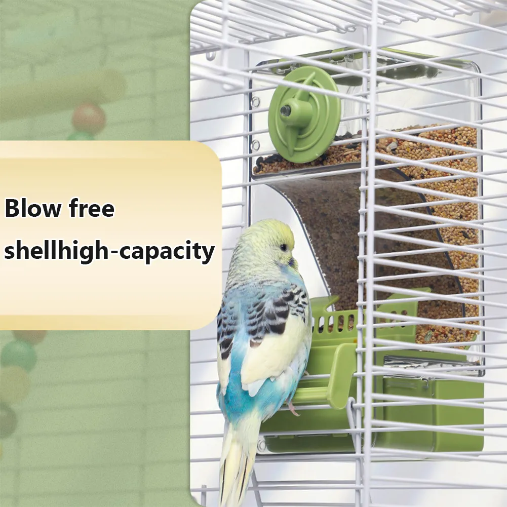 Automatic Transparent Bird Feeder | Mess-Free Parrot Seed Food ...