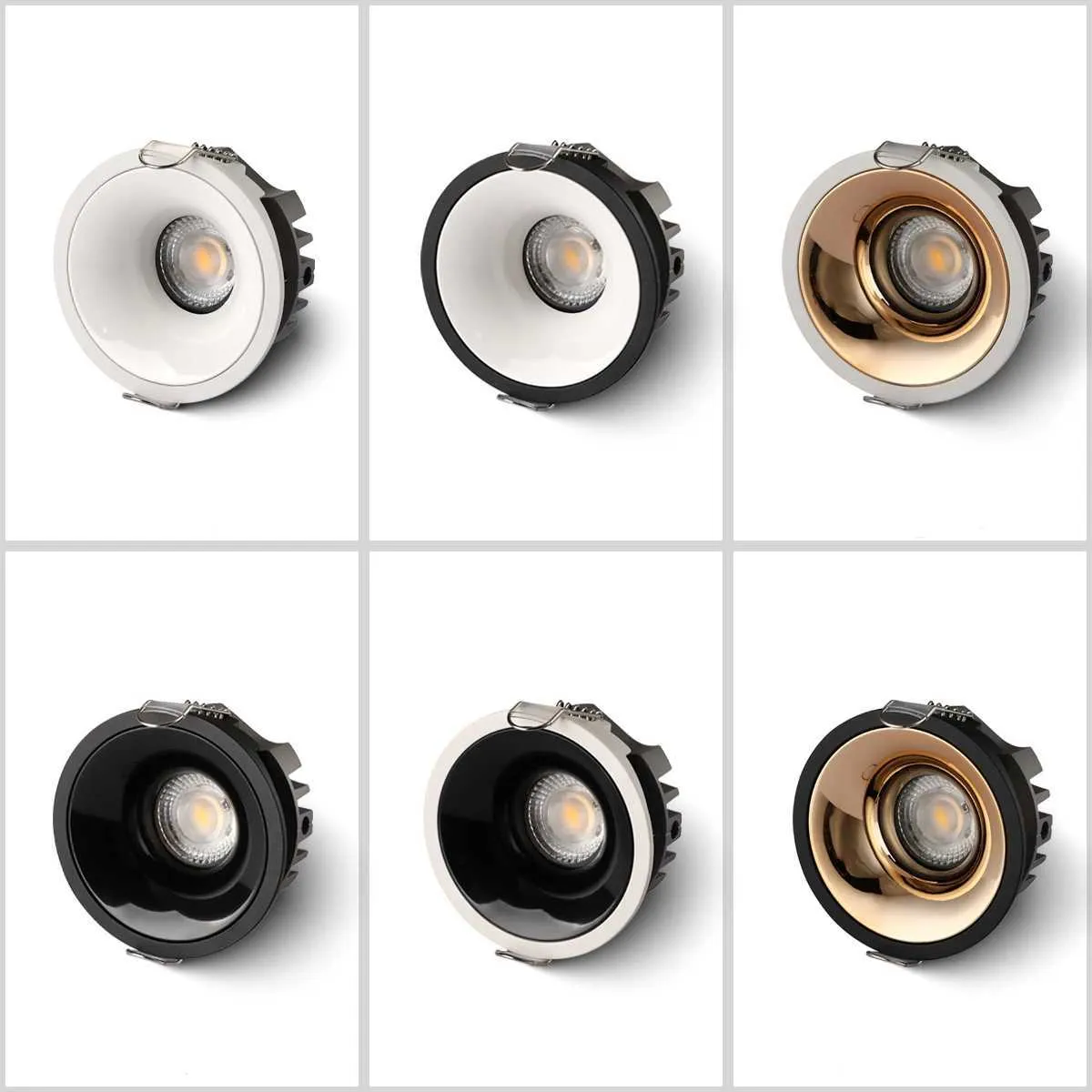 LED COB Spotlight Anti Glare Narrow Border Tube Light Bedroom Living ...