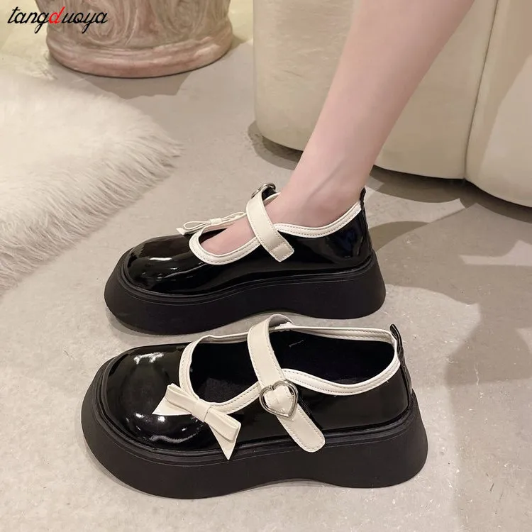 Sweet Lolita Platform Shoes - Cute Heart Buckle Mary Janes for Women ...