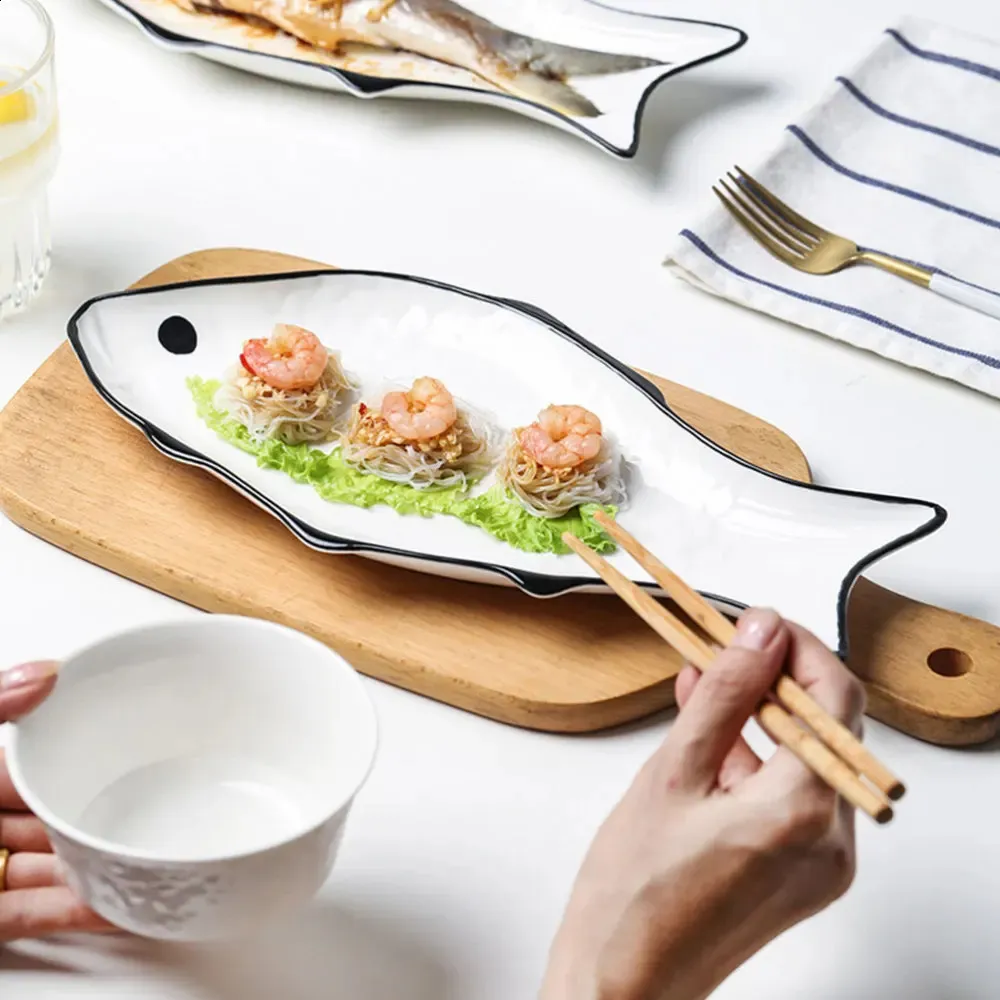 Creative Ceramic Fish Steamer & Baking Dish - Versatile Kitchen Tray ...