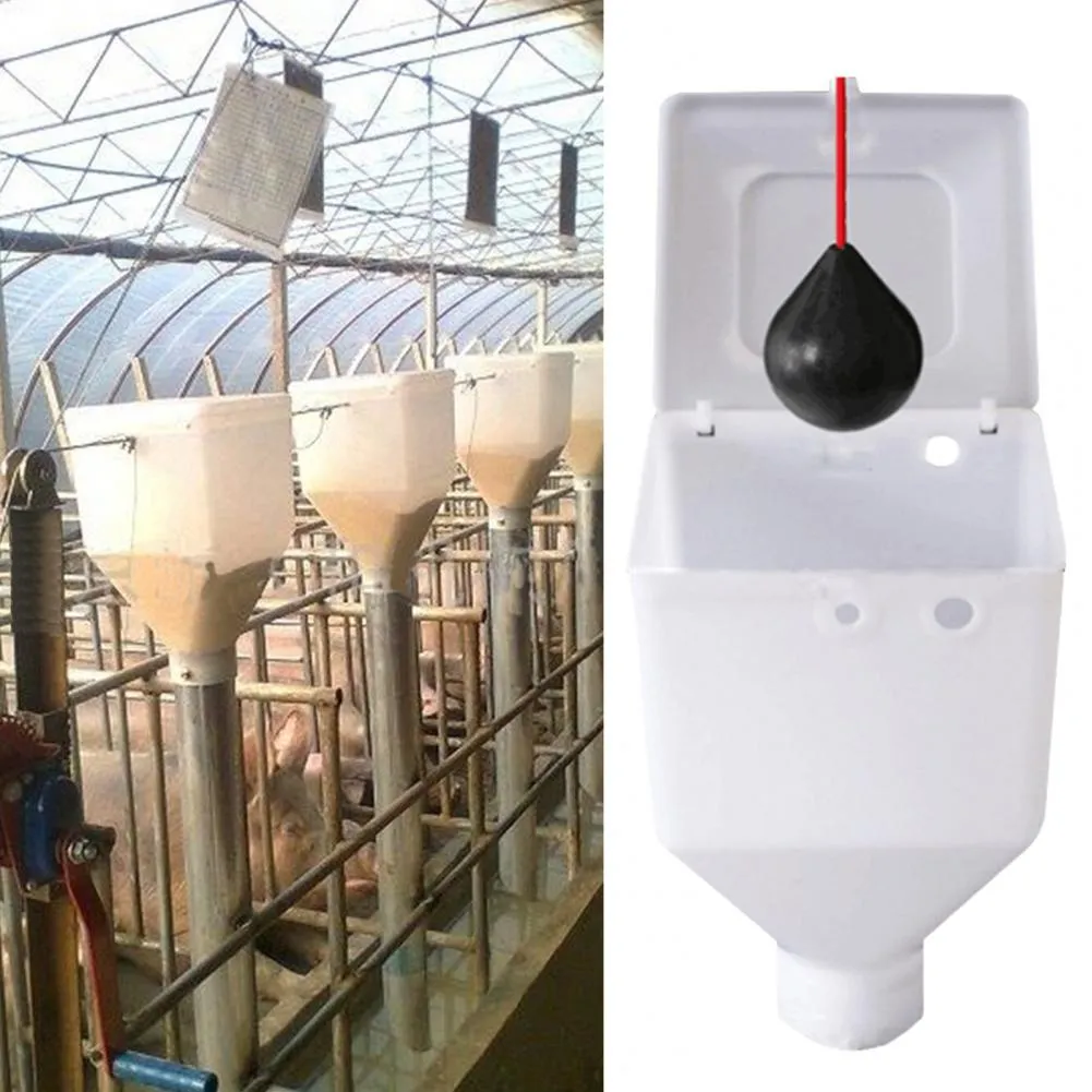 Sow Pen Feeder Plastic Pig Positioning Feeder with Dust-proof Cover for ...