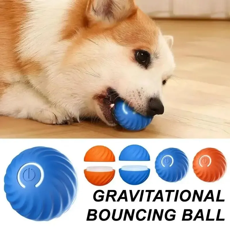 Interactive Jumping Pet Ball: Smart Motion USB Rechargeable Dog Chew ...