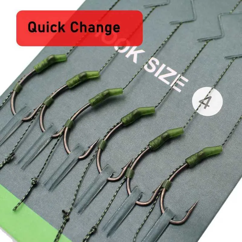 Ready-Made Carp Fishing Hooks Kit - Sizes 2, 4, 6, 8. Premium Quality ...