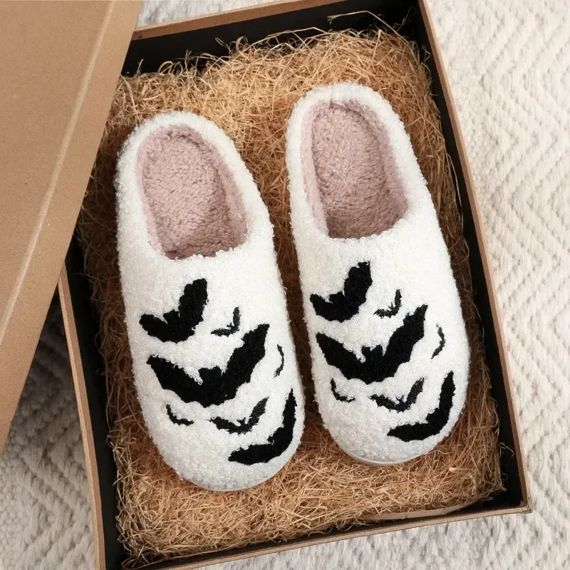 DHgate.com:Halloween Bat Slippers - Cozy Plush Winter Home Shoes for ...