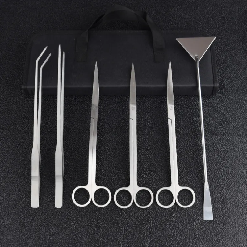 Stainless Steel Aquarium Plant Scissors & Tweezers - Fish Tank Cleaning ...
