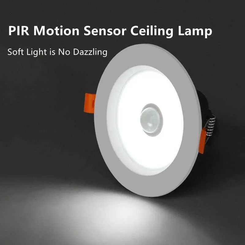 PIR LED Panel Light Embedded Tube Light PIR Infrared Motion Sensor 5W ...