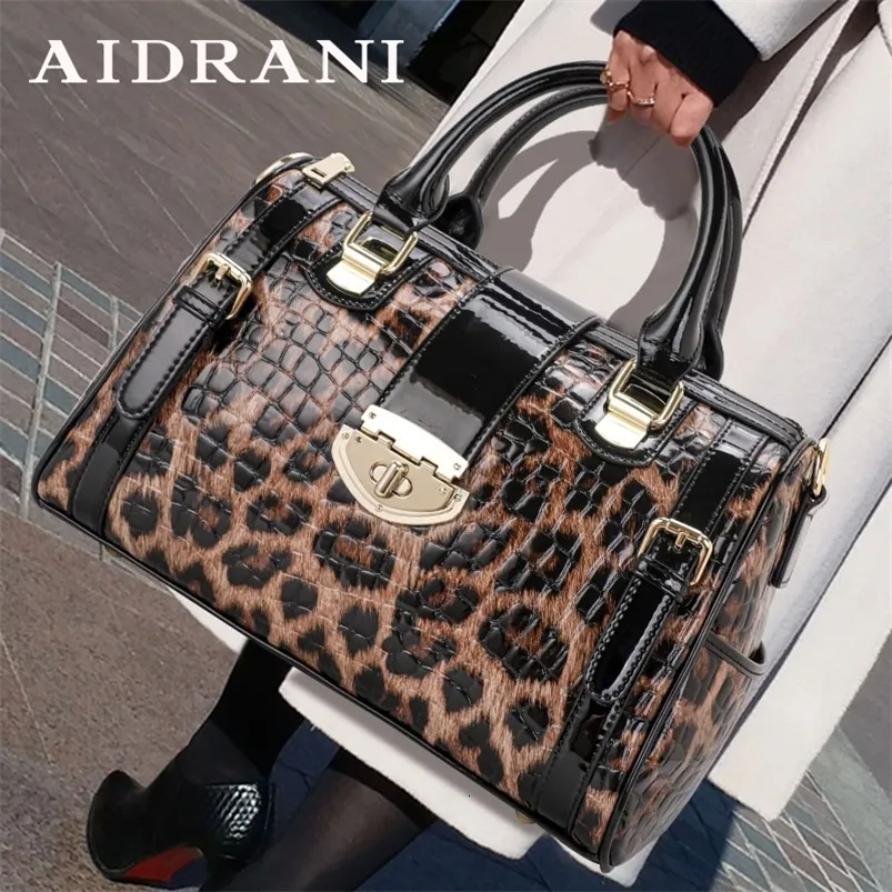 Leopard Print Women's Handbag - Waterproof, Scratch Resistant, Smooth ...