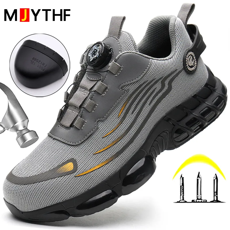 2025 New Indestructible Breathable Rotating Button Safety Shoes Men ...
