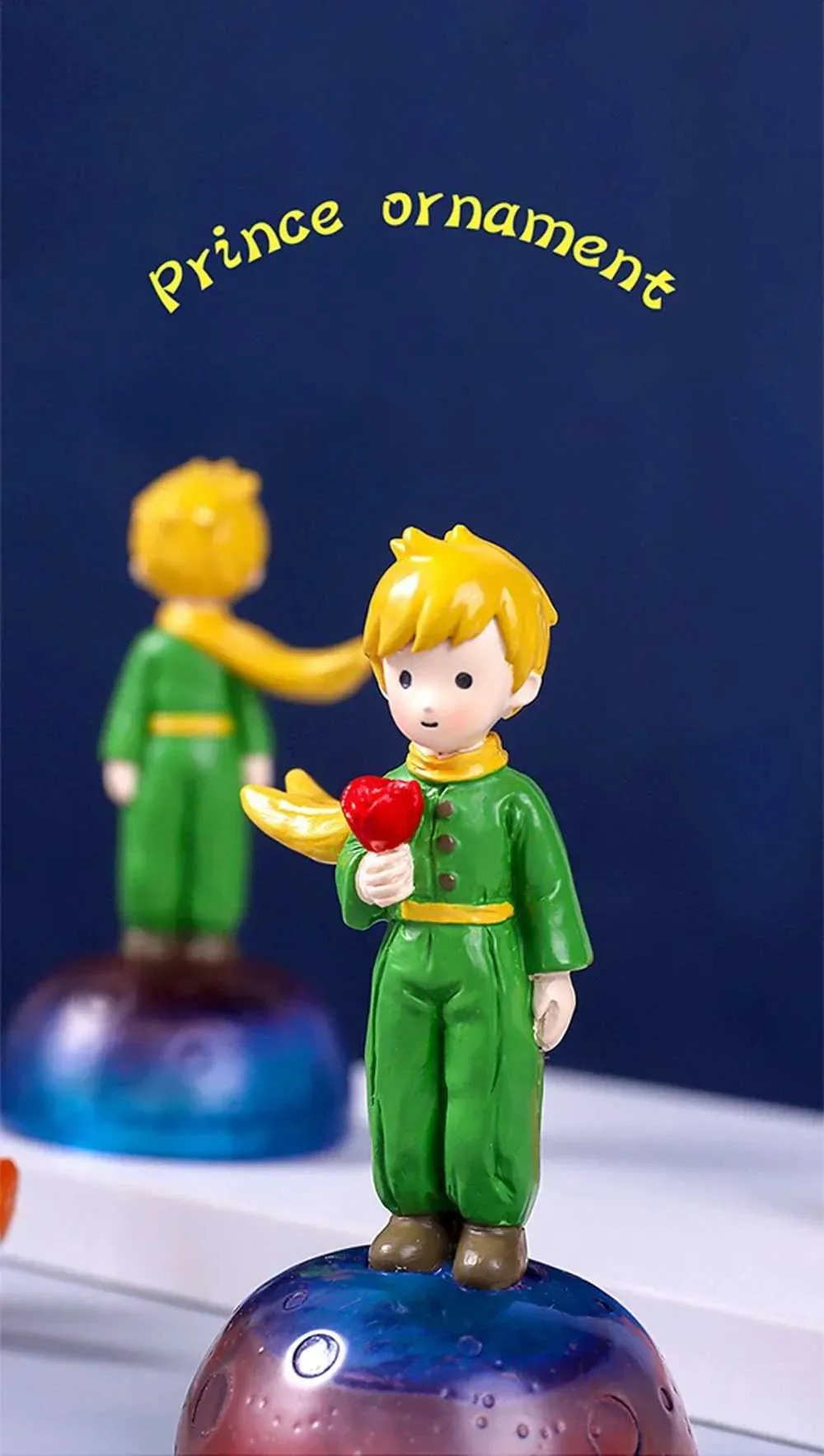 Mini Resin Fairy Model Y With Little Prince, Rose, And Fox Patterns ...