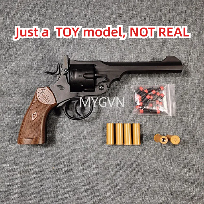 Wick Webley Metal Toy Gun Revolver Mid Fold Shell Throwing Soft Bullet ...