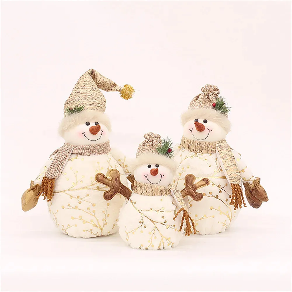 Cartoon Plush Snowman Corn Husk Dolls 60/50/26cm Perfect For Xmas Tree ...