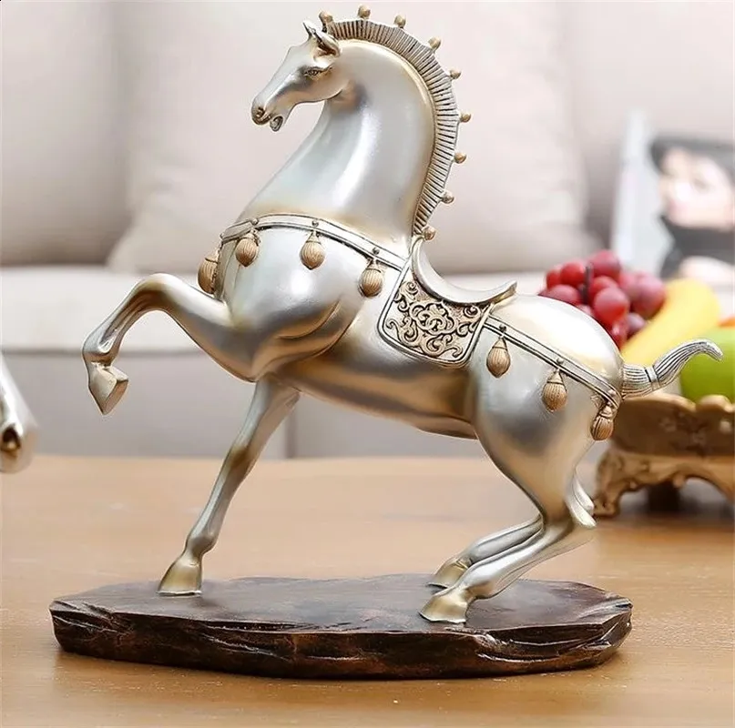Handmade Antique War Horse House Of Resin Sculpture Royal Steed Statue ...