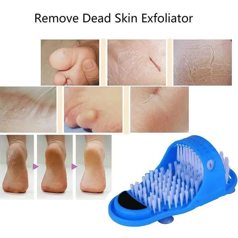 Bathroom Foot Scrubber Slippers - Easy Foot Cleaning & Massage Shower ...