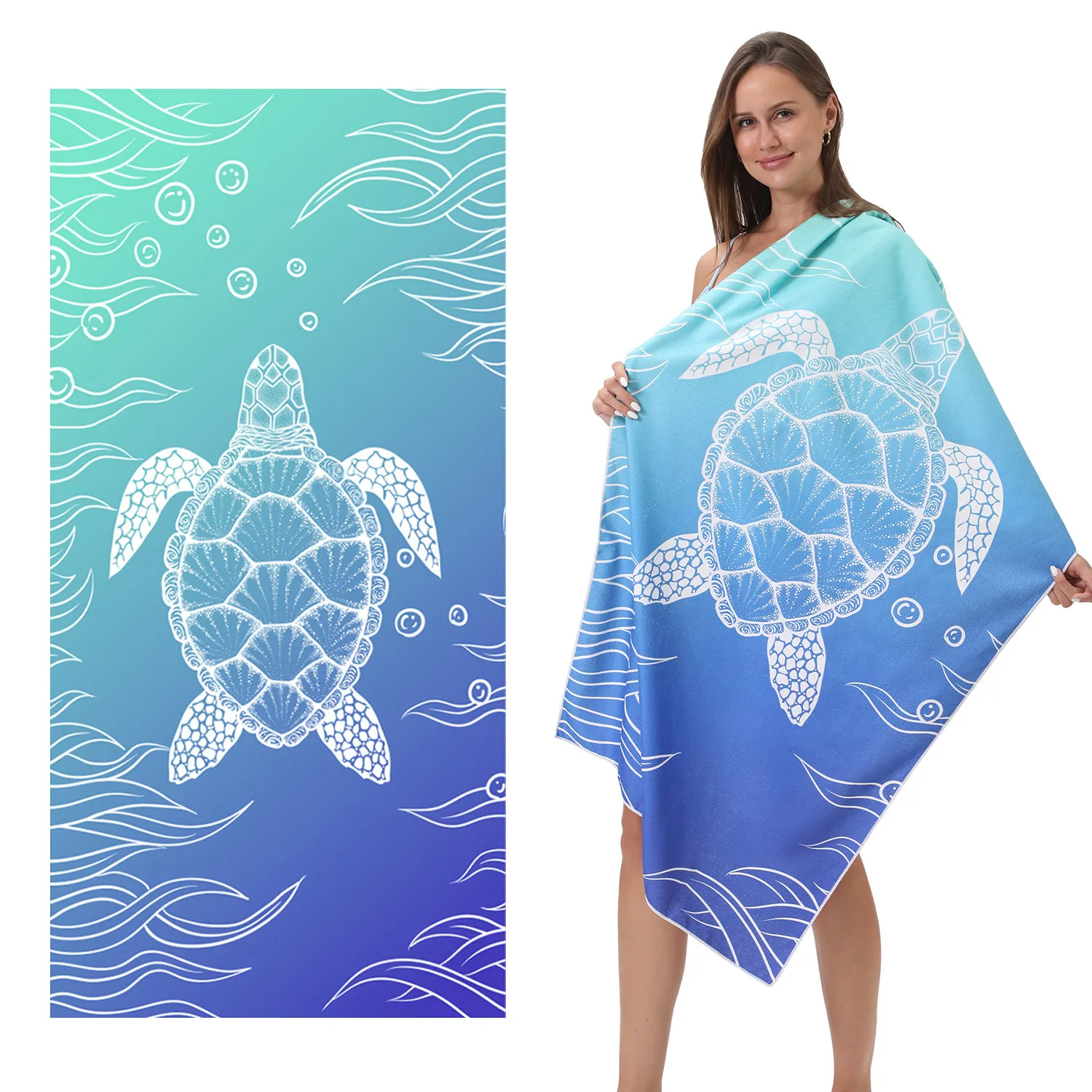 Premium Microfiber Beach Towel: Ultra Absorbent, Quick Dry, Fade ...