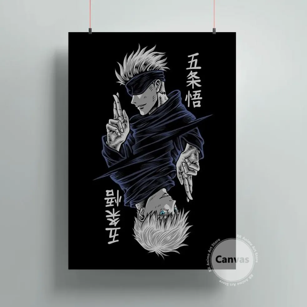 Anime Gojo Satoru Jujutsu Kaisen Canvas Prints HD Manga Japanese Art ...