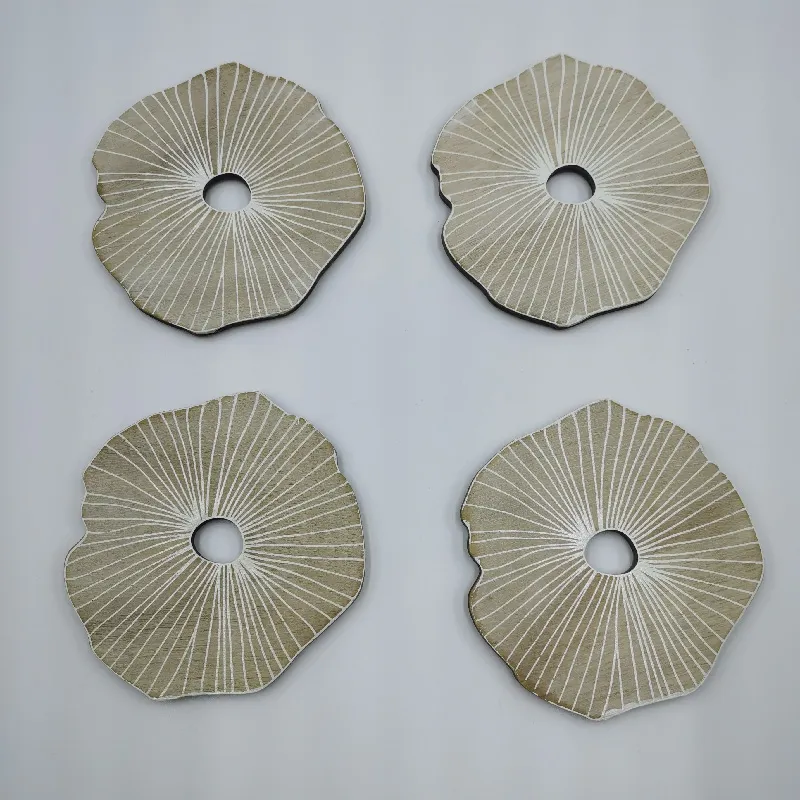 Seaside Shell Coasters - Elegant Drink Coasters with Holder, Premium ...