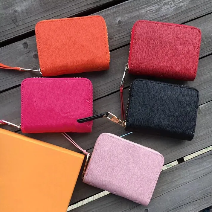 Coin Purse Designer Embossed Leather Wallet: Small Zipped Coin Purse ...